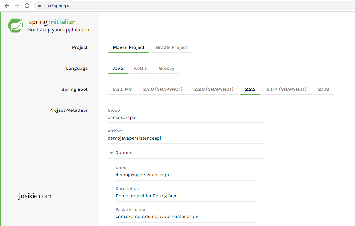 Tutorial Spring Boot JPA Dengan Satu Entities - Josi Kie